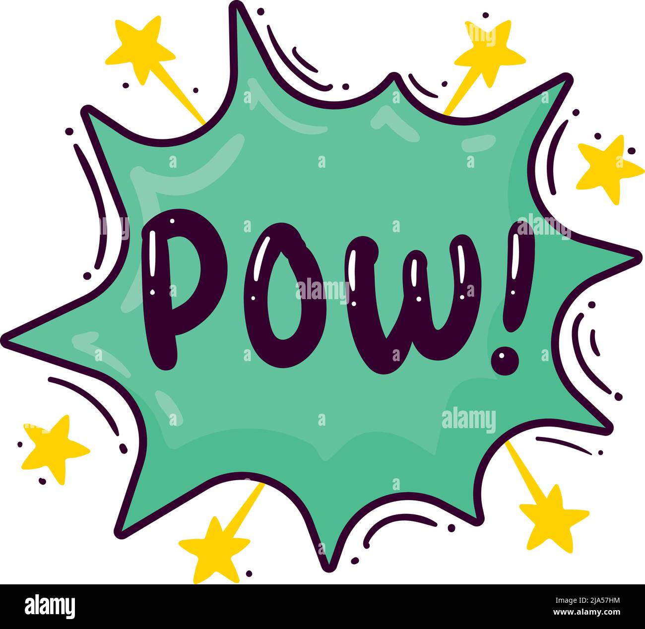 pow comic expression word Stock Vector Image & Art - Alamy