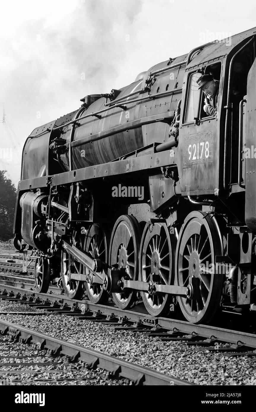"92212" running as "92178" at Swithland Sidings with a mixed goods ...