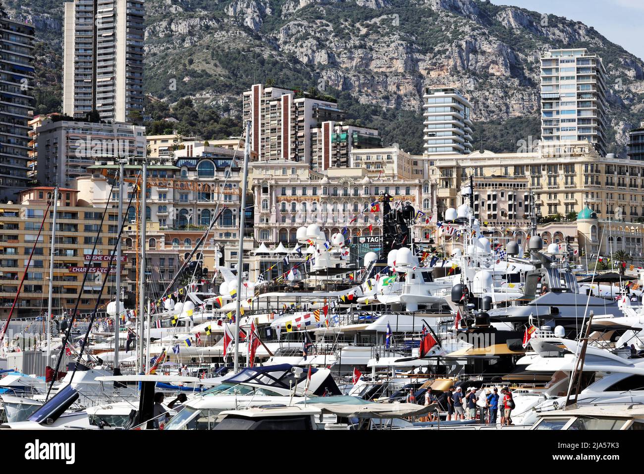 Circuit atmosphere - Boats in the scenic Monaco Harbour. 27.05.2022 ...