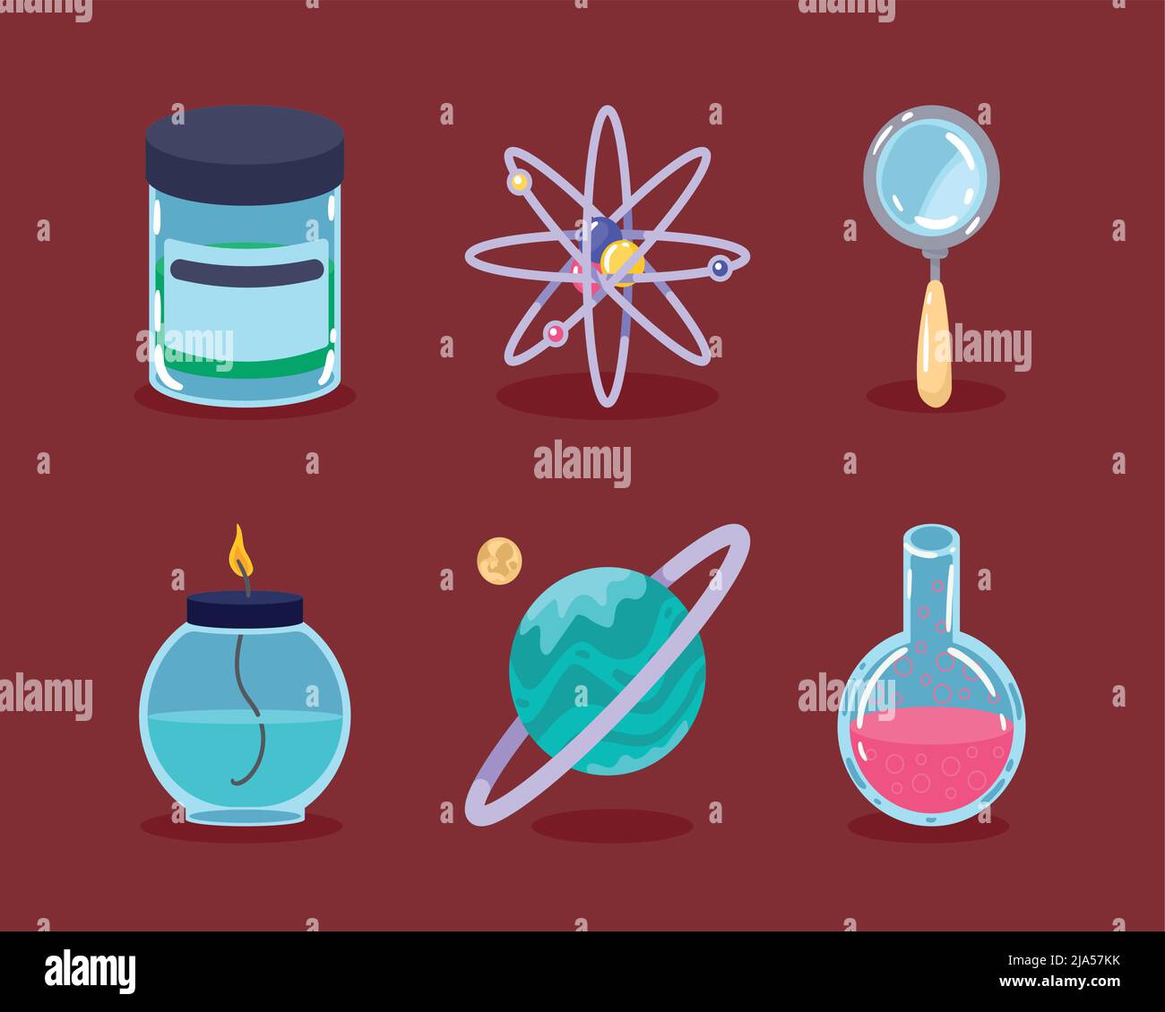 science lab six icons Stock Vector Image & Art - Alamy