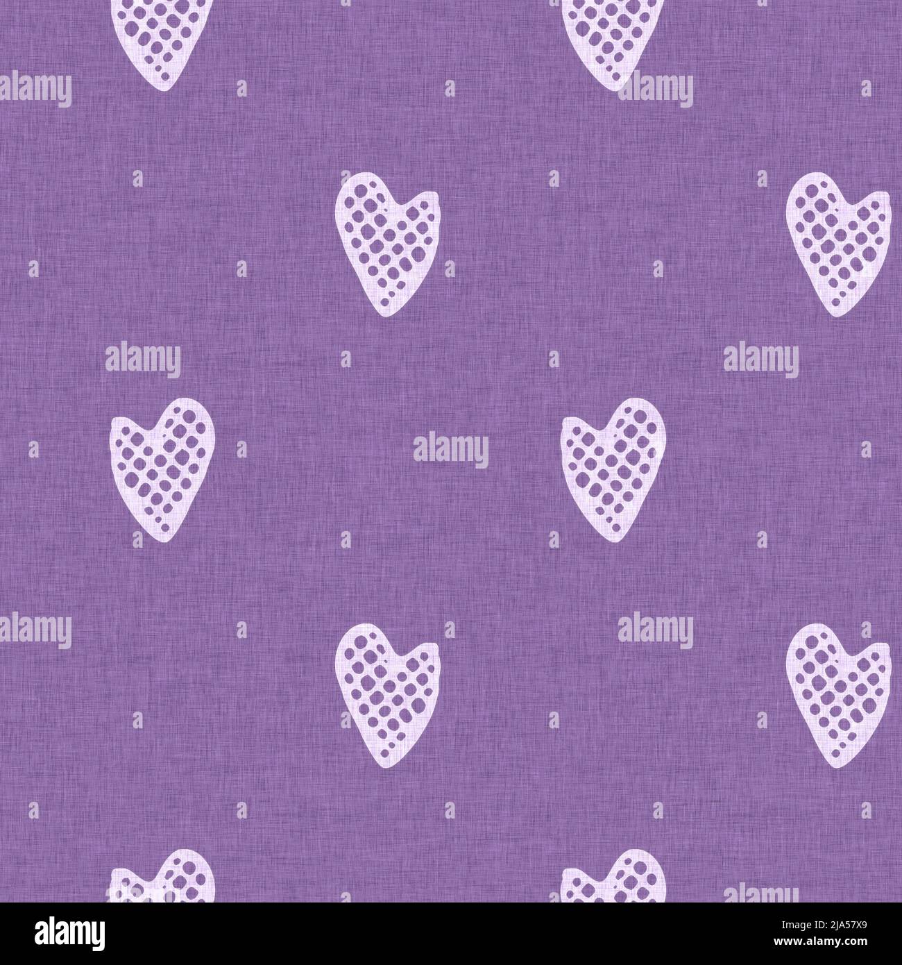 Gender neutral love heart seamless raster background. Simple purple ...