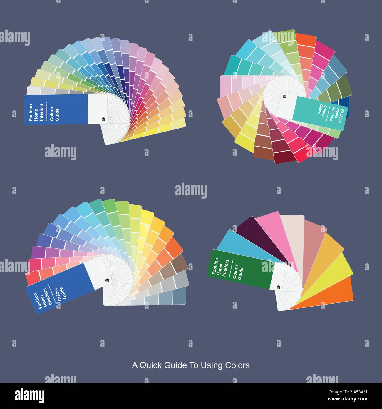 Illustration of RGB colors palettes guide for graphic and web design ...