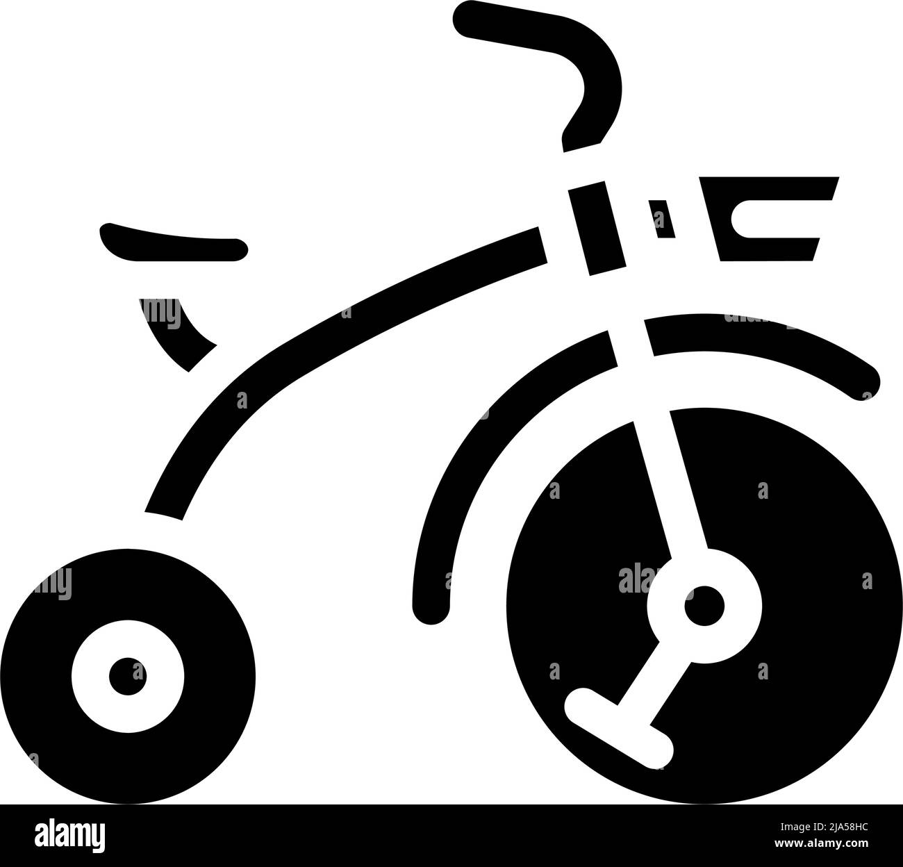 tricycle for children glyph icon vector illustration Stock Vector Image ...