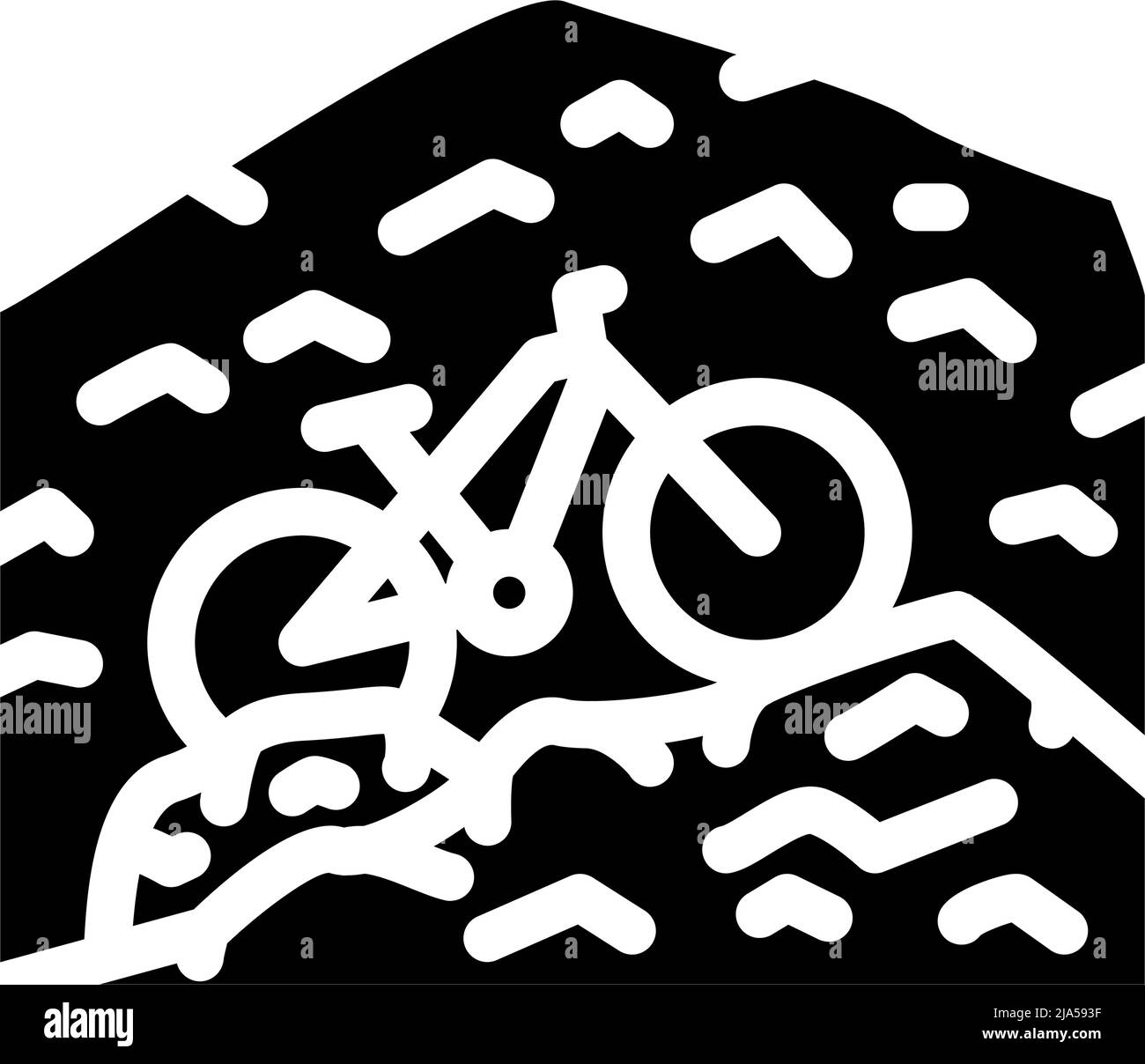 mountain riding glyph icon vector illustration Stock Vector Image & Art ...