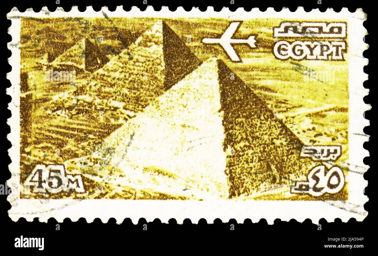 MOSCOW, RUSSIA - MAY 14, 2022: Postage stamp printed in Egypt shows ...