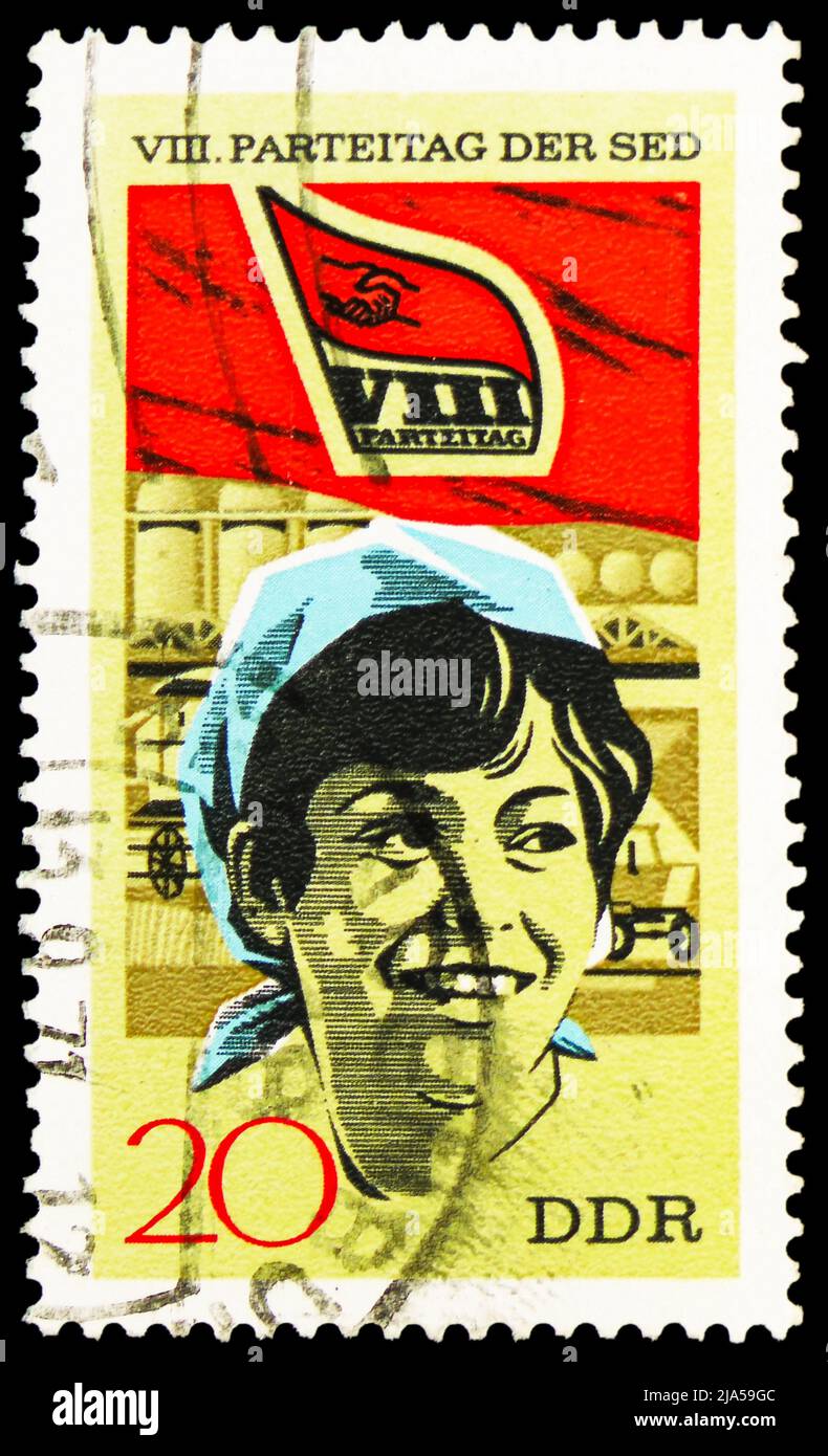 MOSCOW, RUSSIA - MAY 14, 2022: Postage stamp printed in Germany shows ...