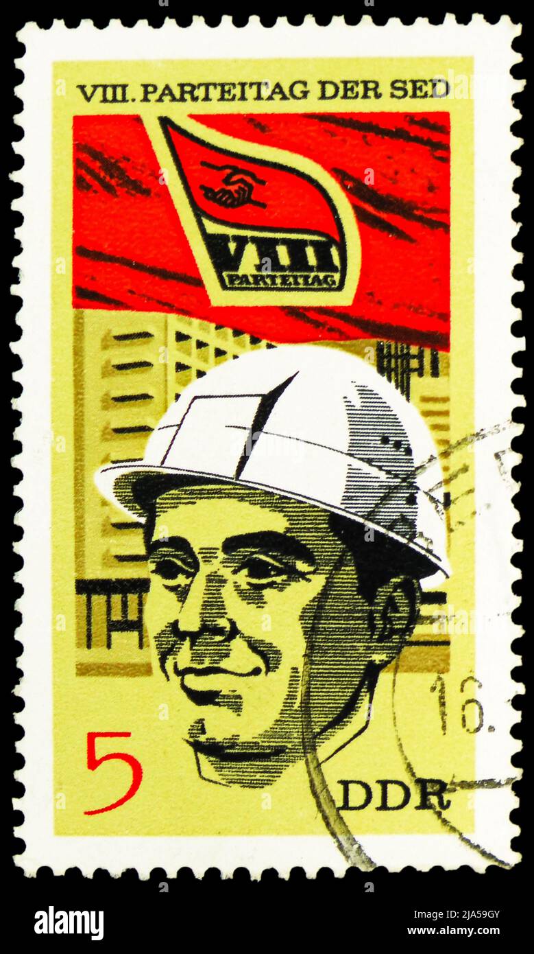 MOSCOW, RUSSIA - MAY 14, 2022: Postage stamp printed in Germany shows ...