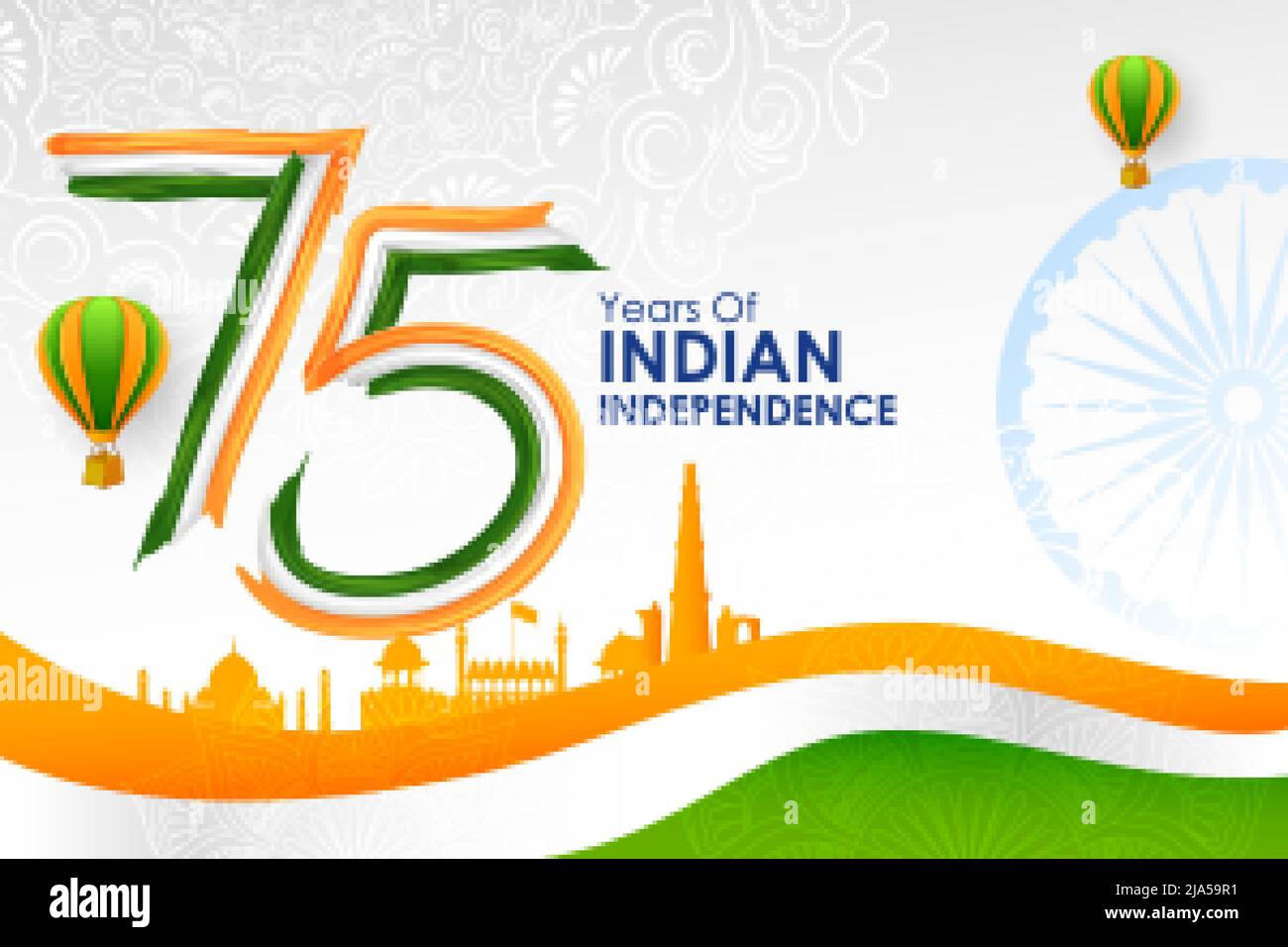 75th year of independence day Stock Vector Images - Alamy