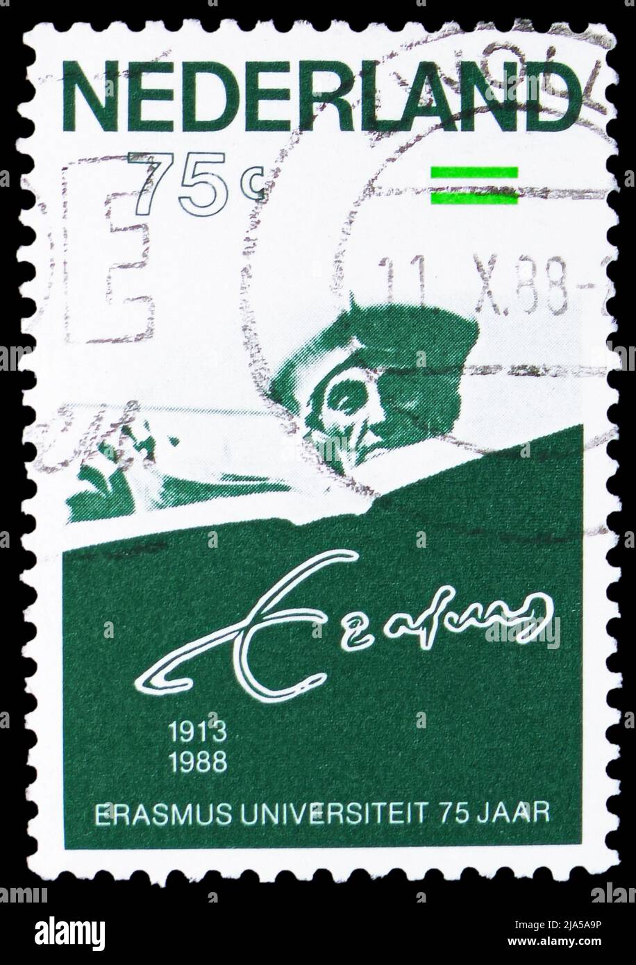MOSCOW, RUSSIA - MAY 14, 2022: Postage stamp printed in Netherlands ...