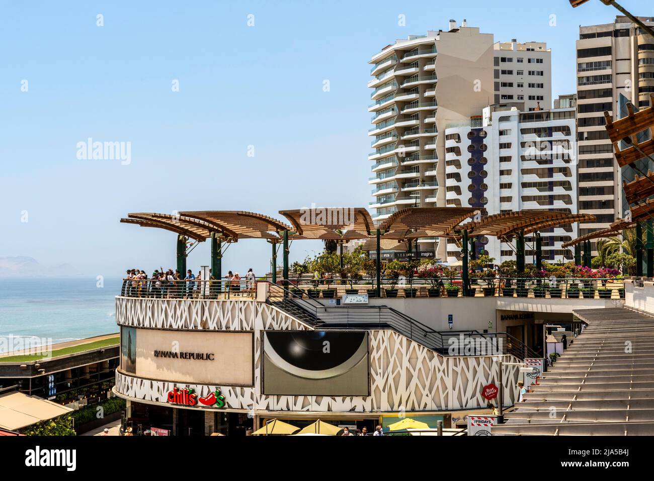 A Pacific Ocean Viewpoint In The Miraflores District Of Lima, Peru ...