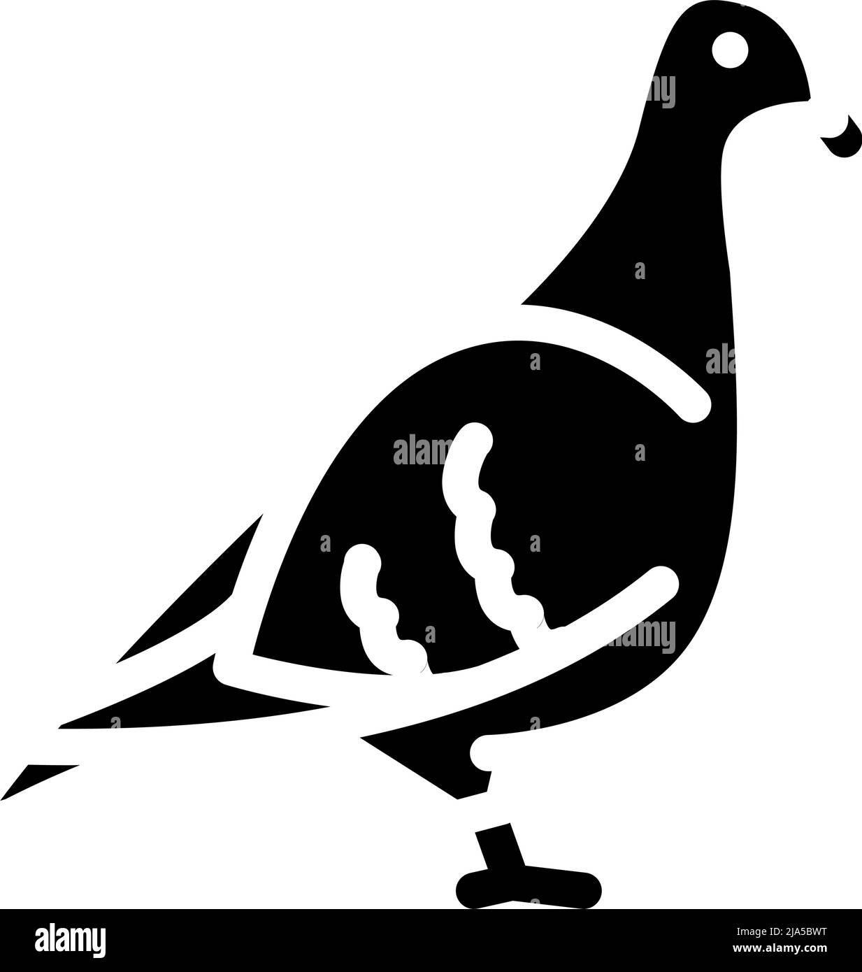 pigeon bird glyph icon vector illustration Stock Vector Image & Art - Alamy