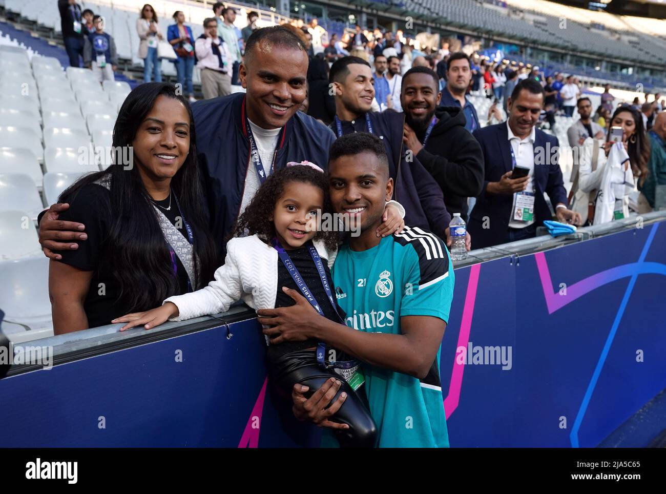 Real Madrid's Rodrygo poses for a picture during a training session at ...