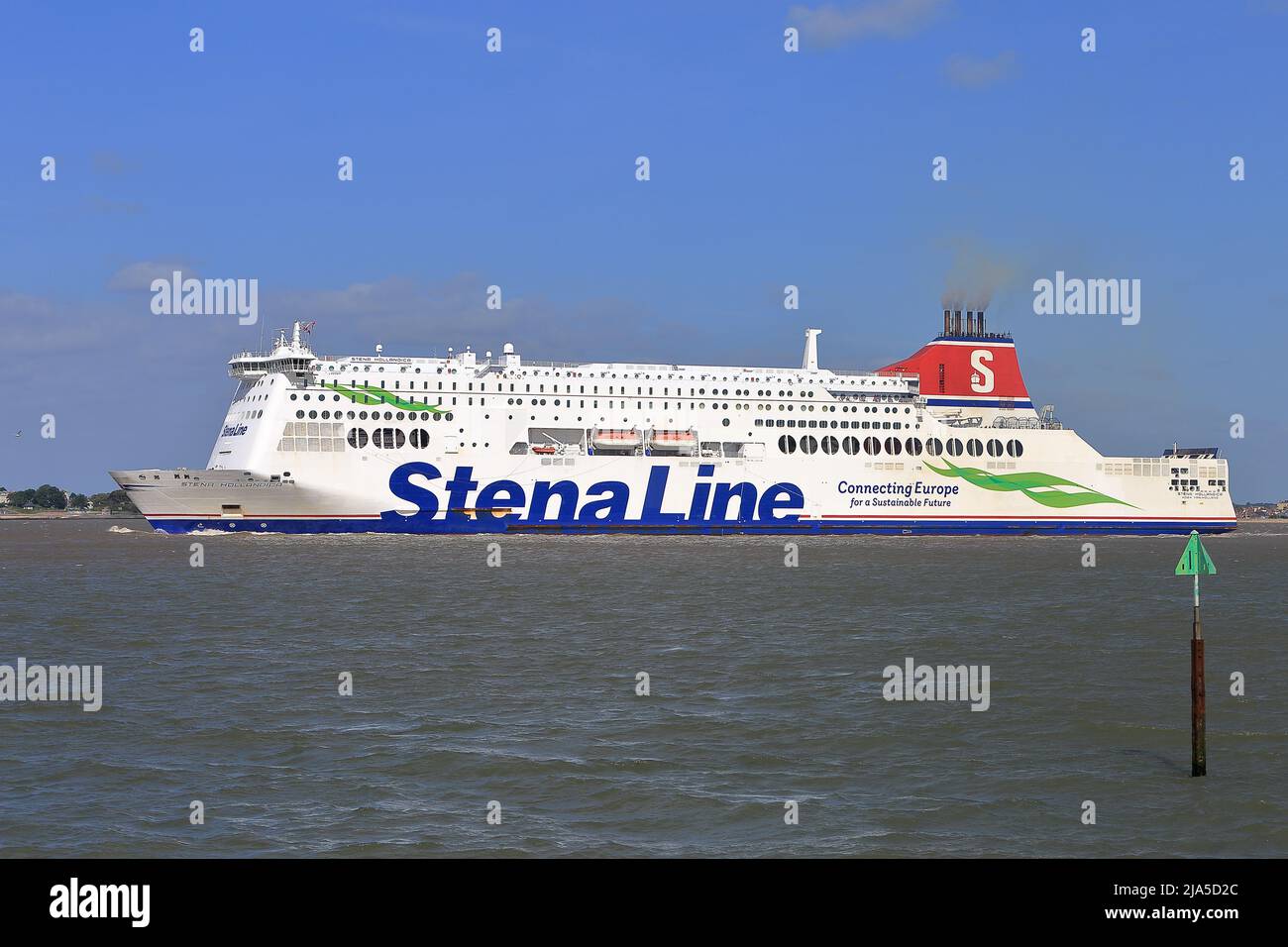 Stena Line ferry Stena Hollandica leaving Harwich Haven and passing ...