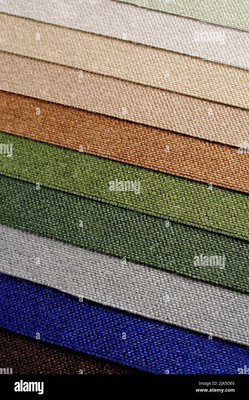 Catalog of different shades of fabric colors. Variety of color of dense ...