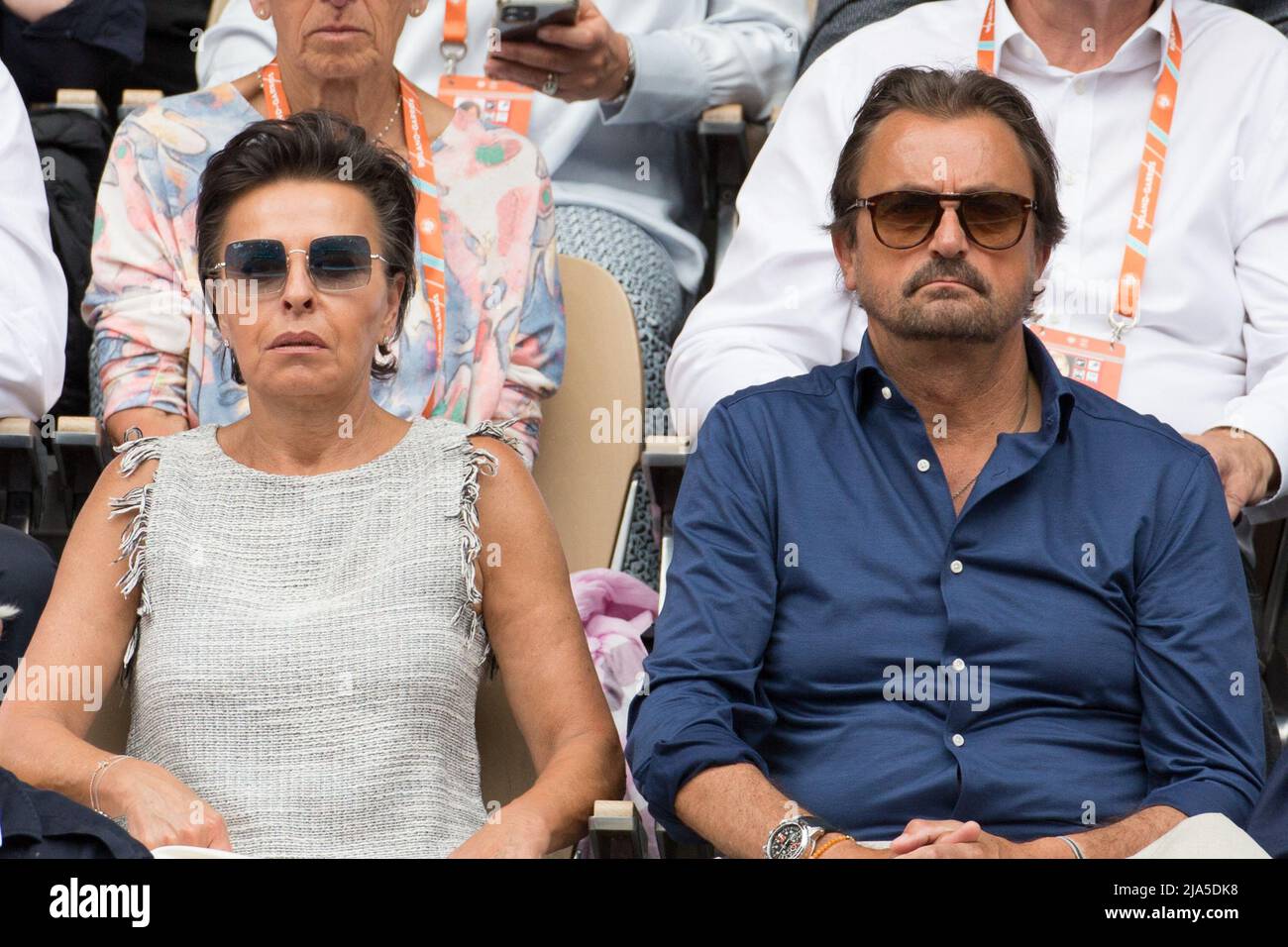 Paris, France. 27th May 2022. Maria Dowlatshahi, Henry Leconte in the ...