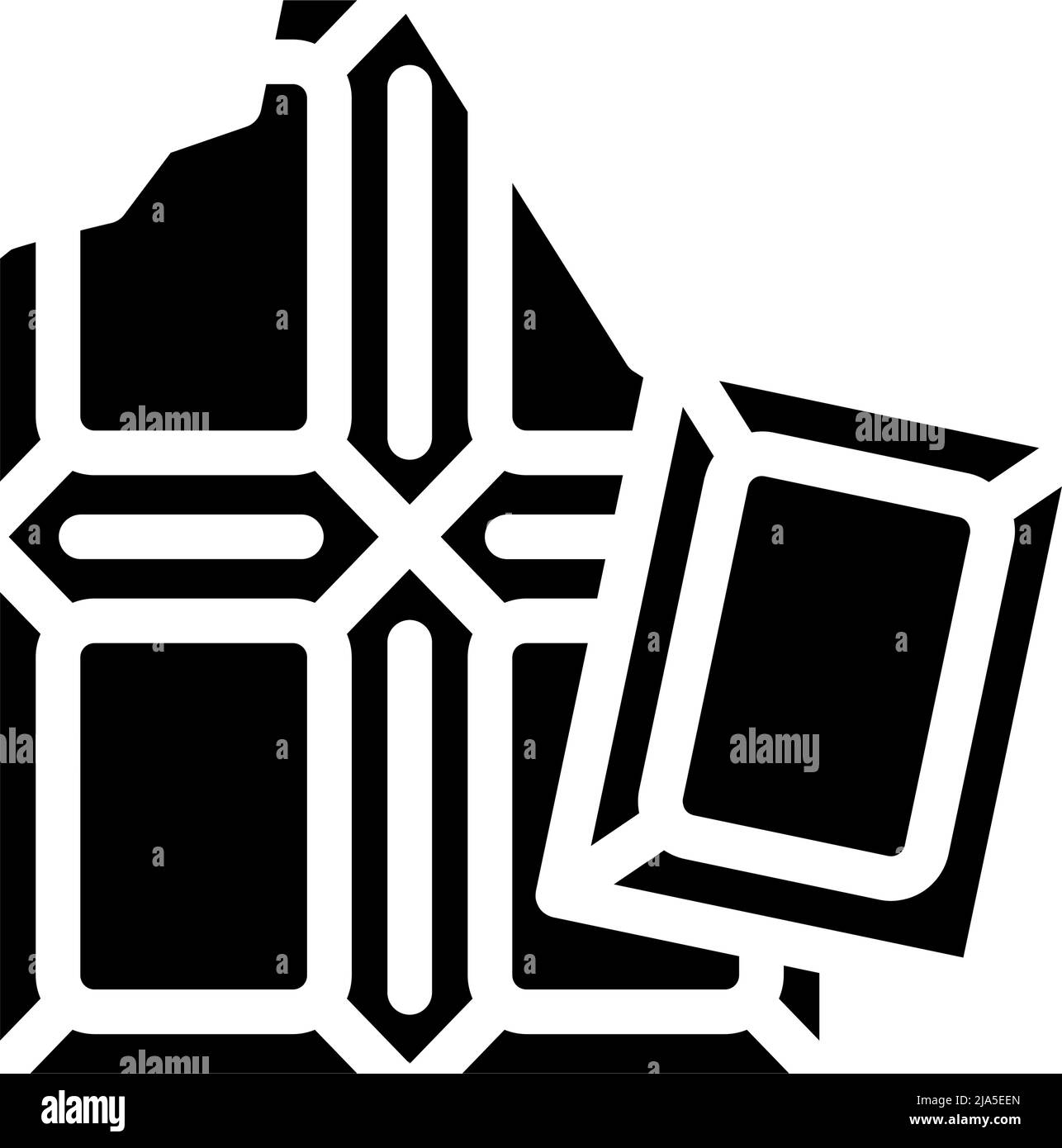 Piece chocolate glyph icon Black and White Stock Photos & Images - Alamy