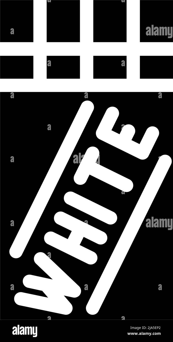 white chocolate glyph icon vector illustration Stock Vector Image & Art ...