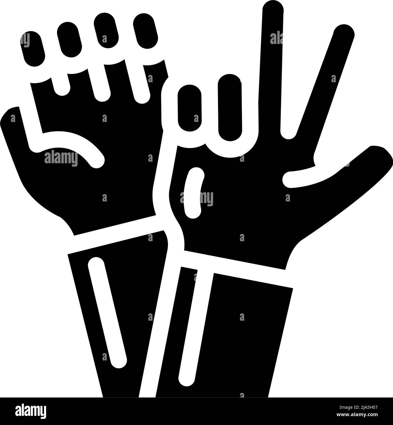 underwater sign language glyph icon vector illustration Stock Vector ...