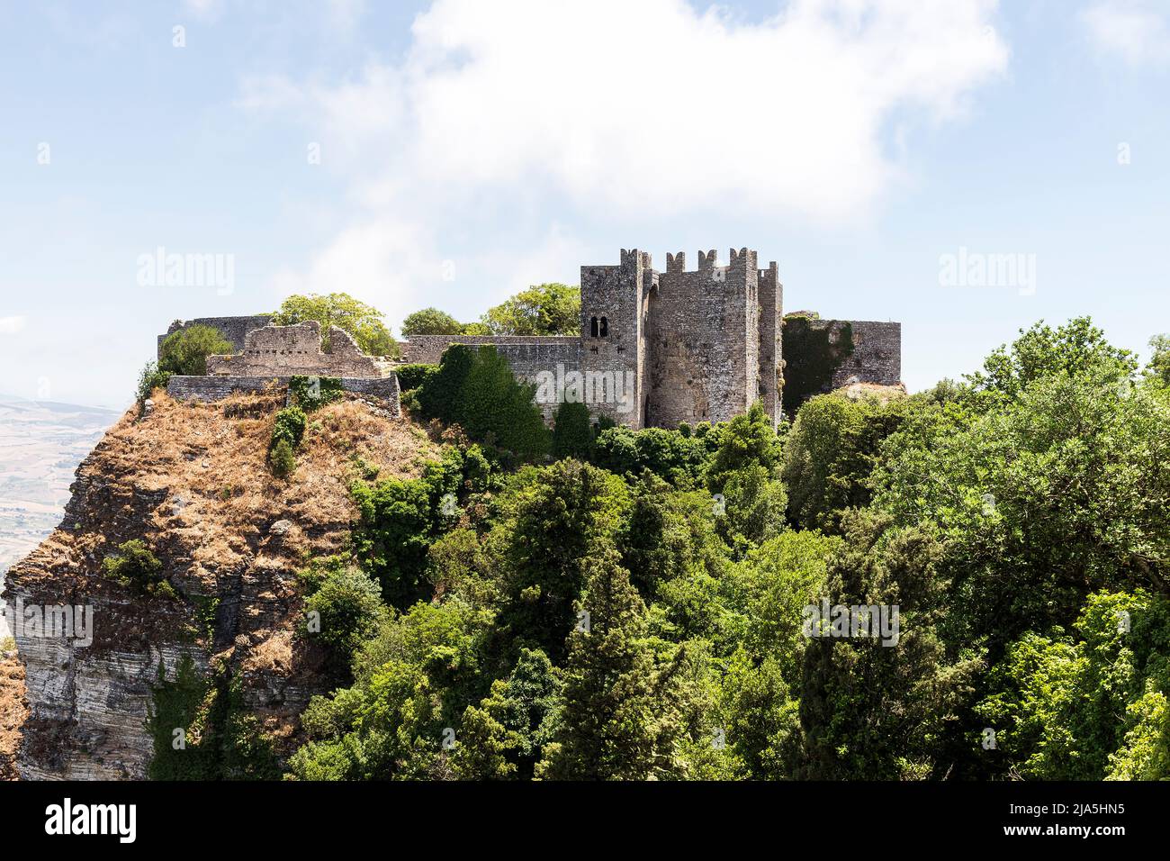 Panoramic Sights of The Venus Castle (Castello di Venere) in Erice in ...