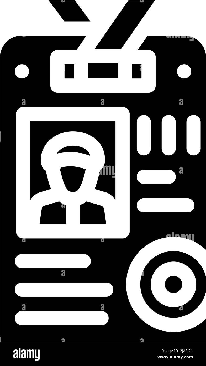 diver license glyph icon vector illustration Stock Vector Image & Art ...