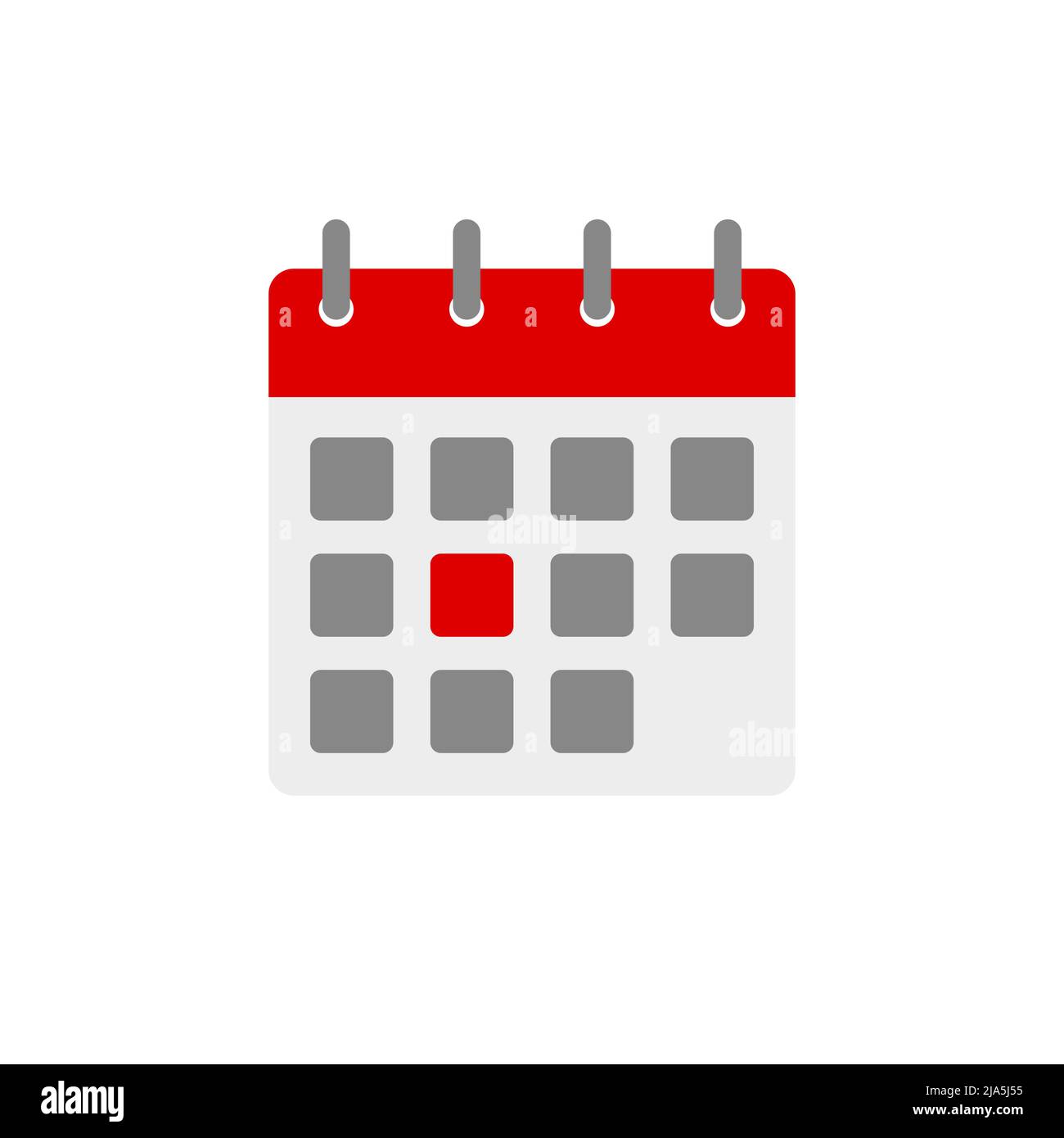 Flat calendar icon. Schedule with specific date. Colored vector ...