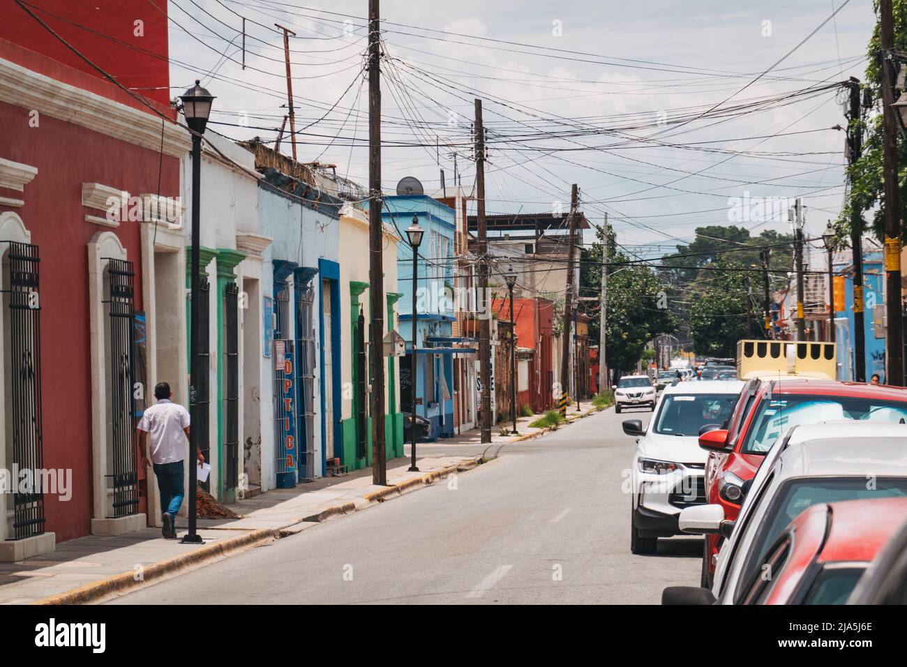 bright colorful streets of Oaxaca City, a Spanish colonial town that ...
