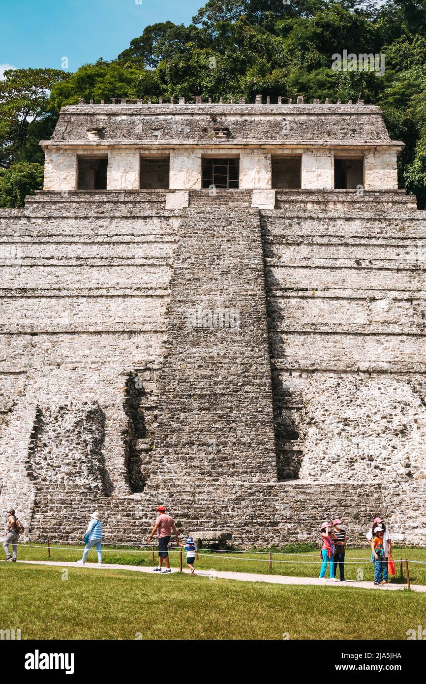 the Temple of the Inscriptions, the largest stepped pyramid structure ...