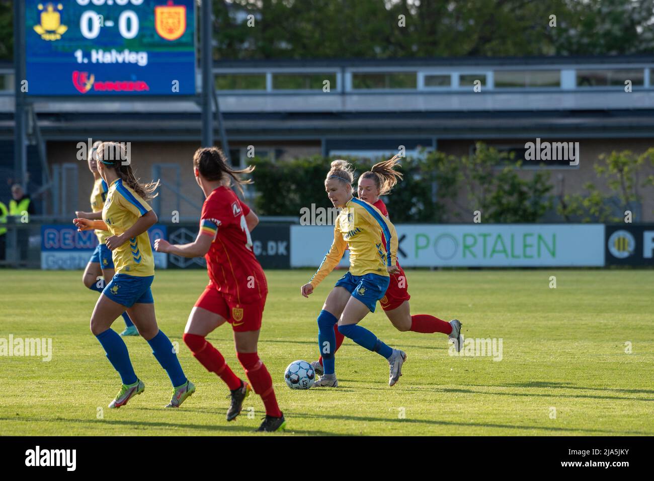 brøndby inching closer and closer to the box Stock Photo - Alamy