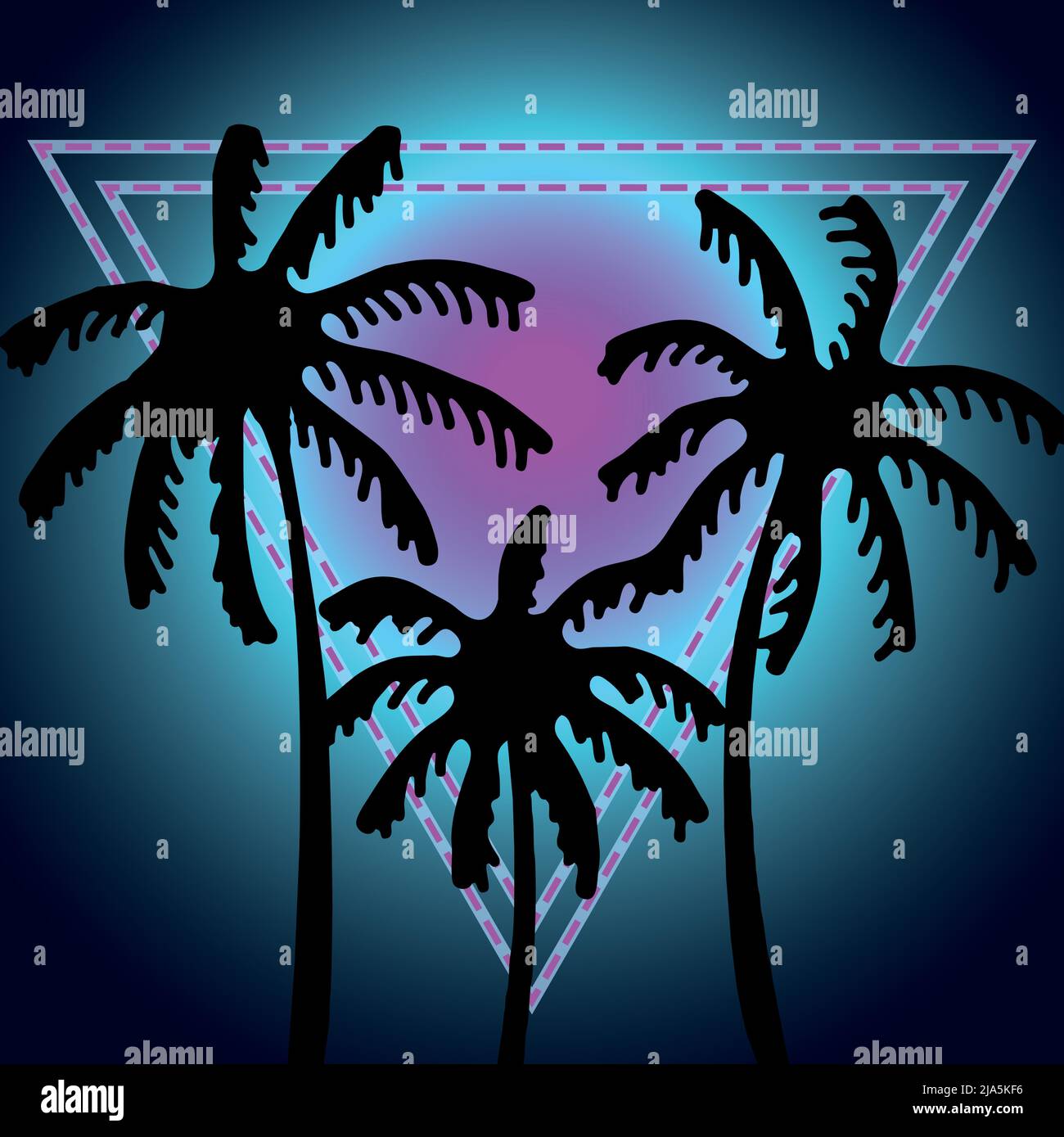 Palm trees, triangle, gradient Stock Vector Image & Art - Alamy