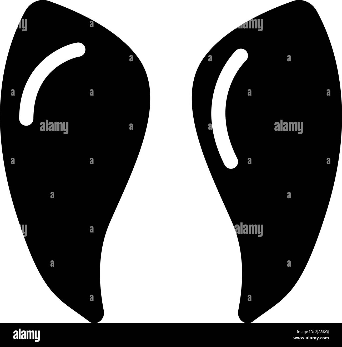 cow farm animal hoof print glyph icon vector illustration Stock Vector ...