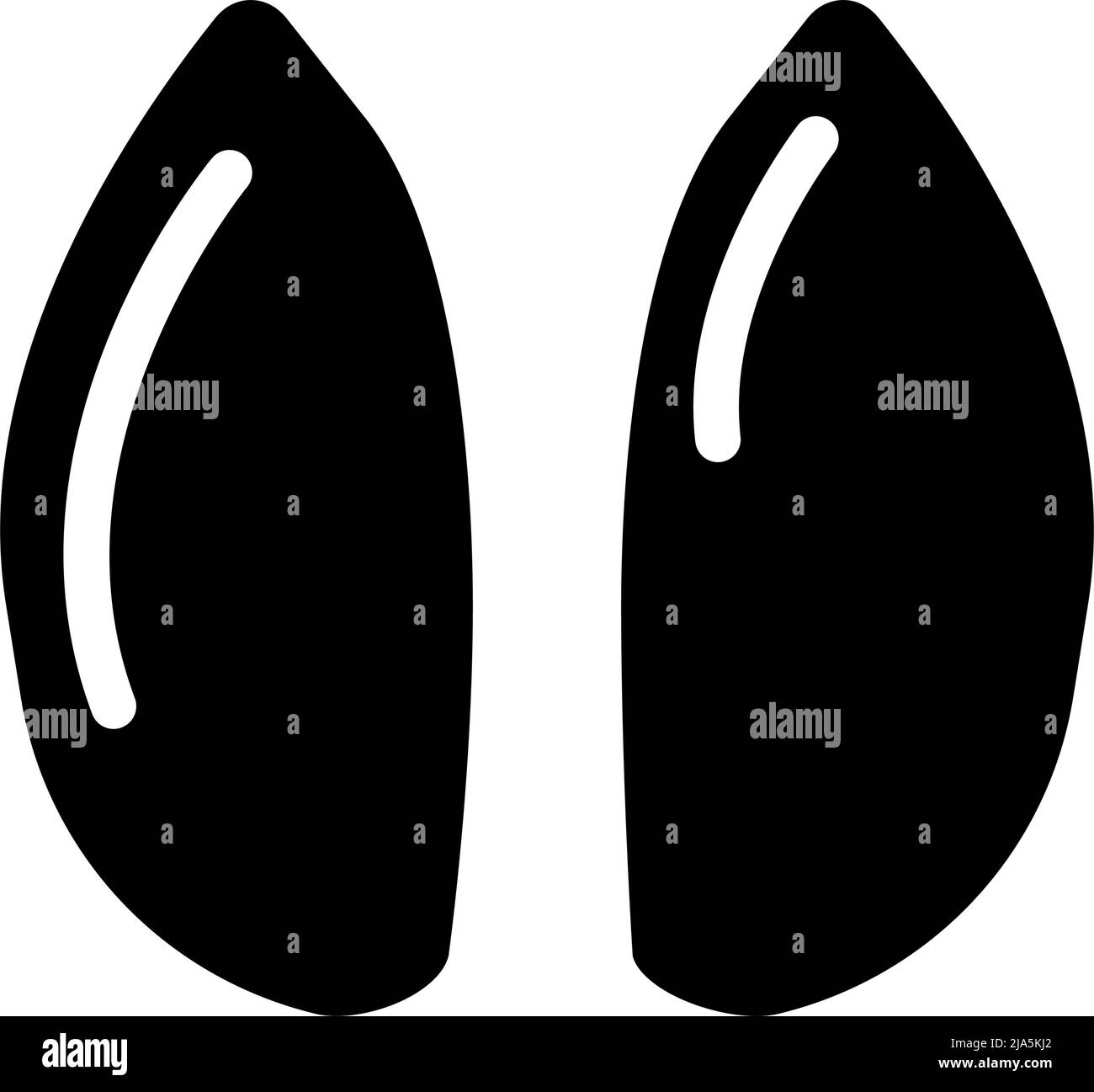 pig farmland animal hoof print glyph icon vector illustration Stock ...