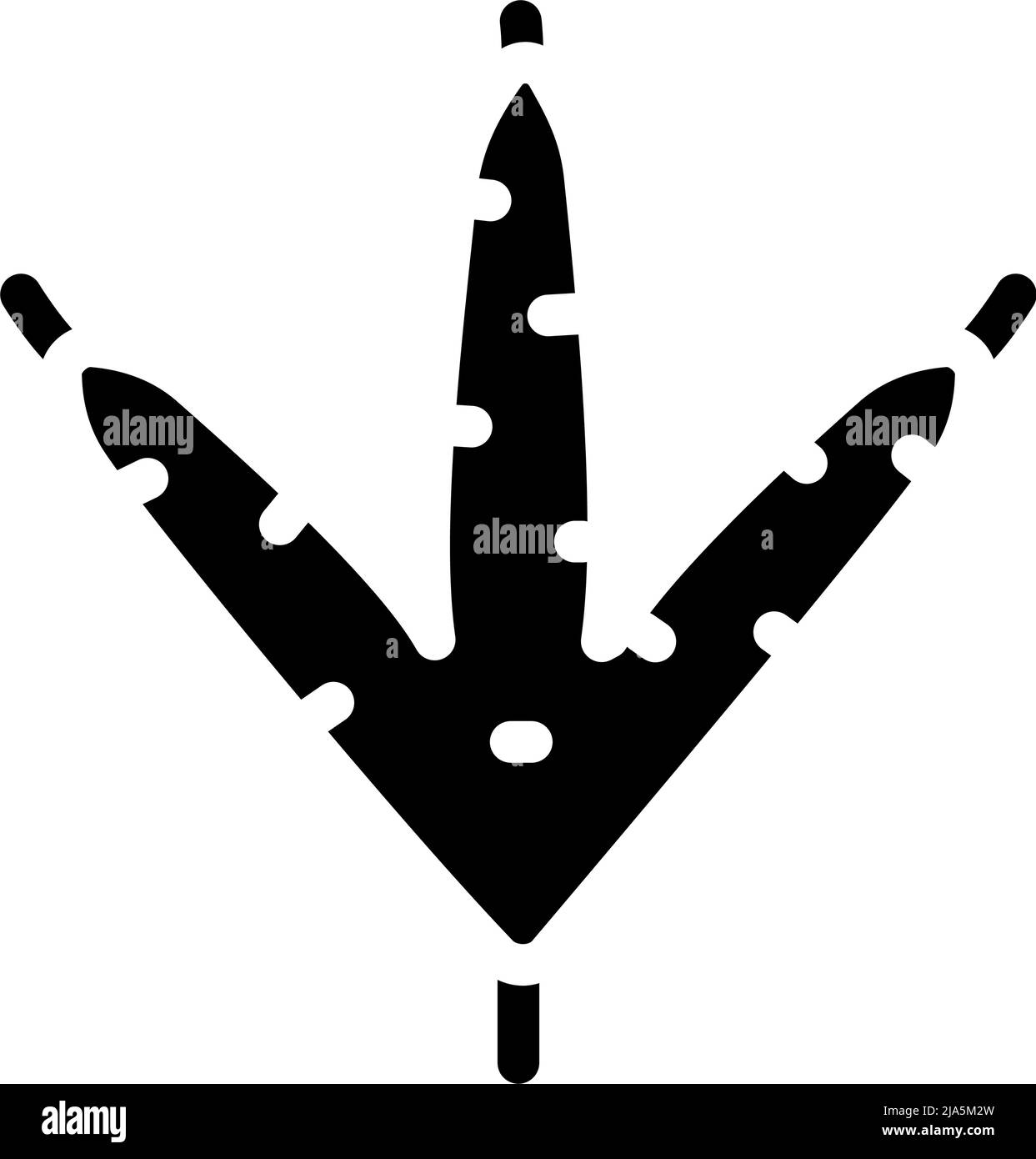 bird hoof print glyph icon vector illustration Stock Vector Image & Art ...