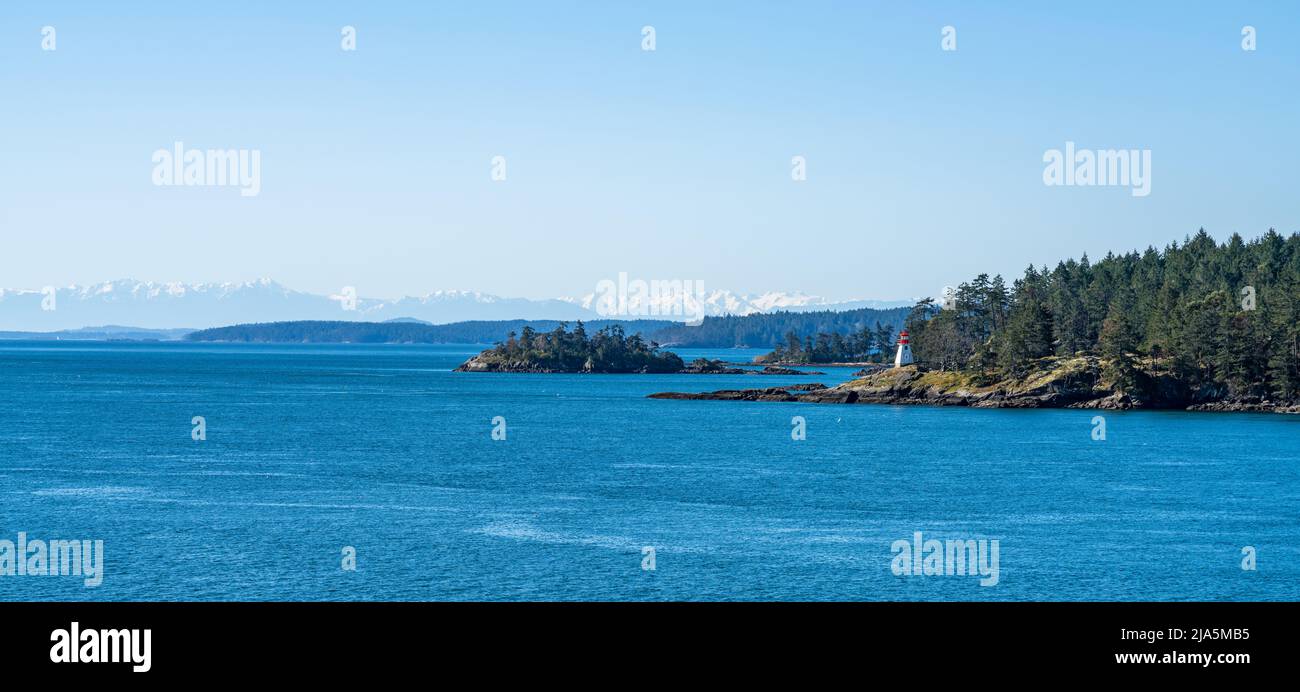 Southern Gulf Islands, Strait of Georgia. Panoramic view Stock Photo ...