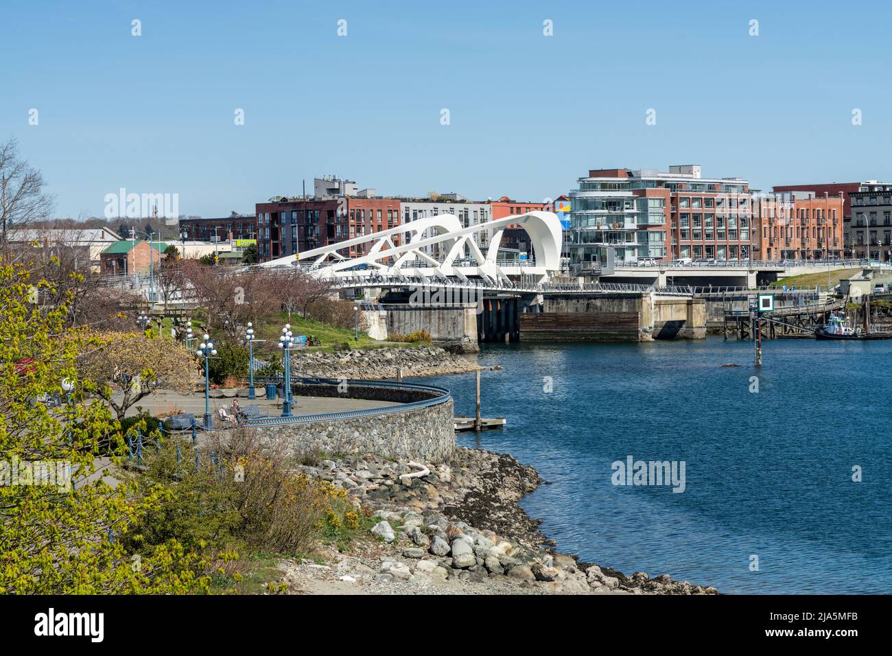 Victoria, BC, Canada - April 14 2021 : Newly rebuilt Johnson Street ...