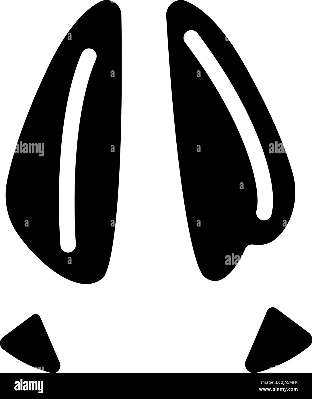 deer animal hoof print glyph icon vector illustration Stock Vector ...