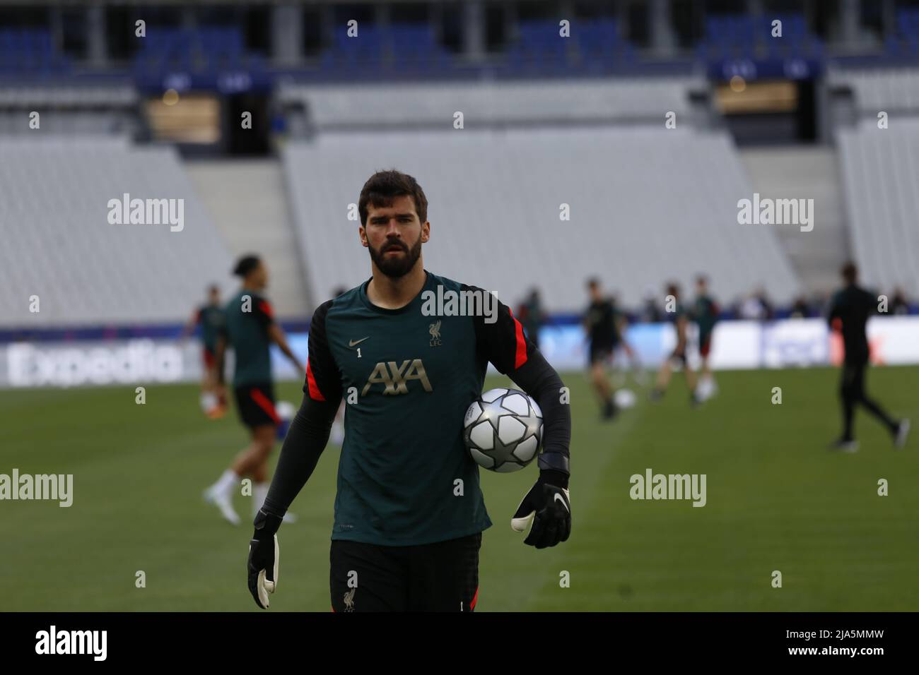 Alisson Becker goalkeeper of Liverpool during the Liverpool training in ...