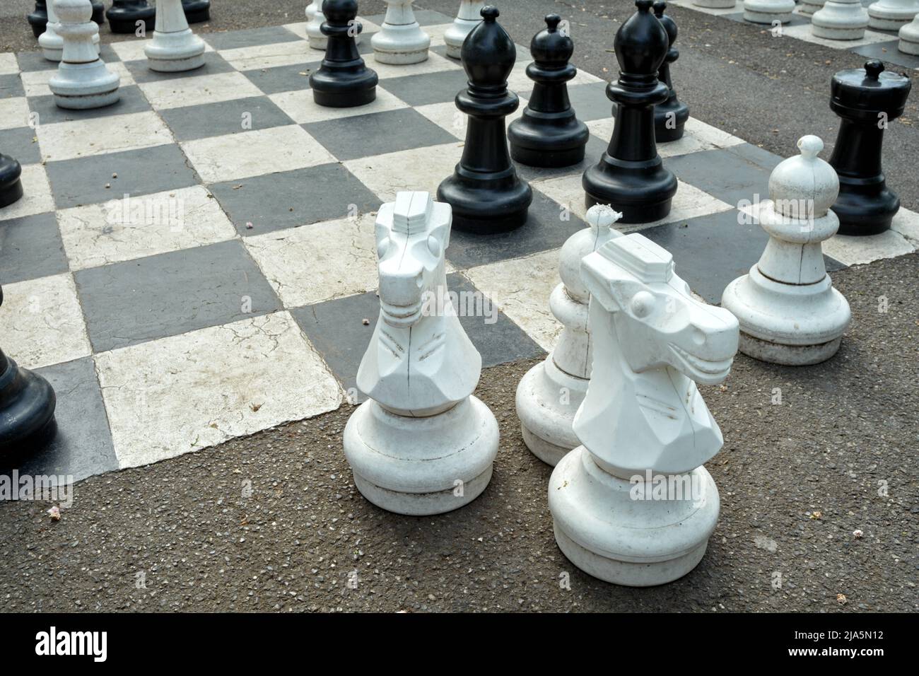 Public chess games in Bastions Park, Geneva Stock Photo - Alamy