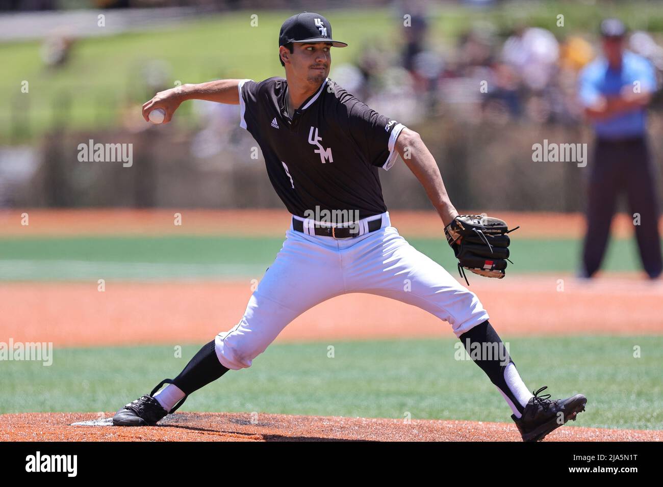 May 27, 2022: Southern Miss. pitcher Isaiah Rhodes (9) pitches during a ...
