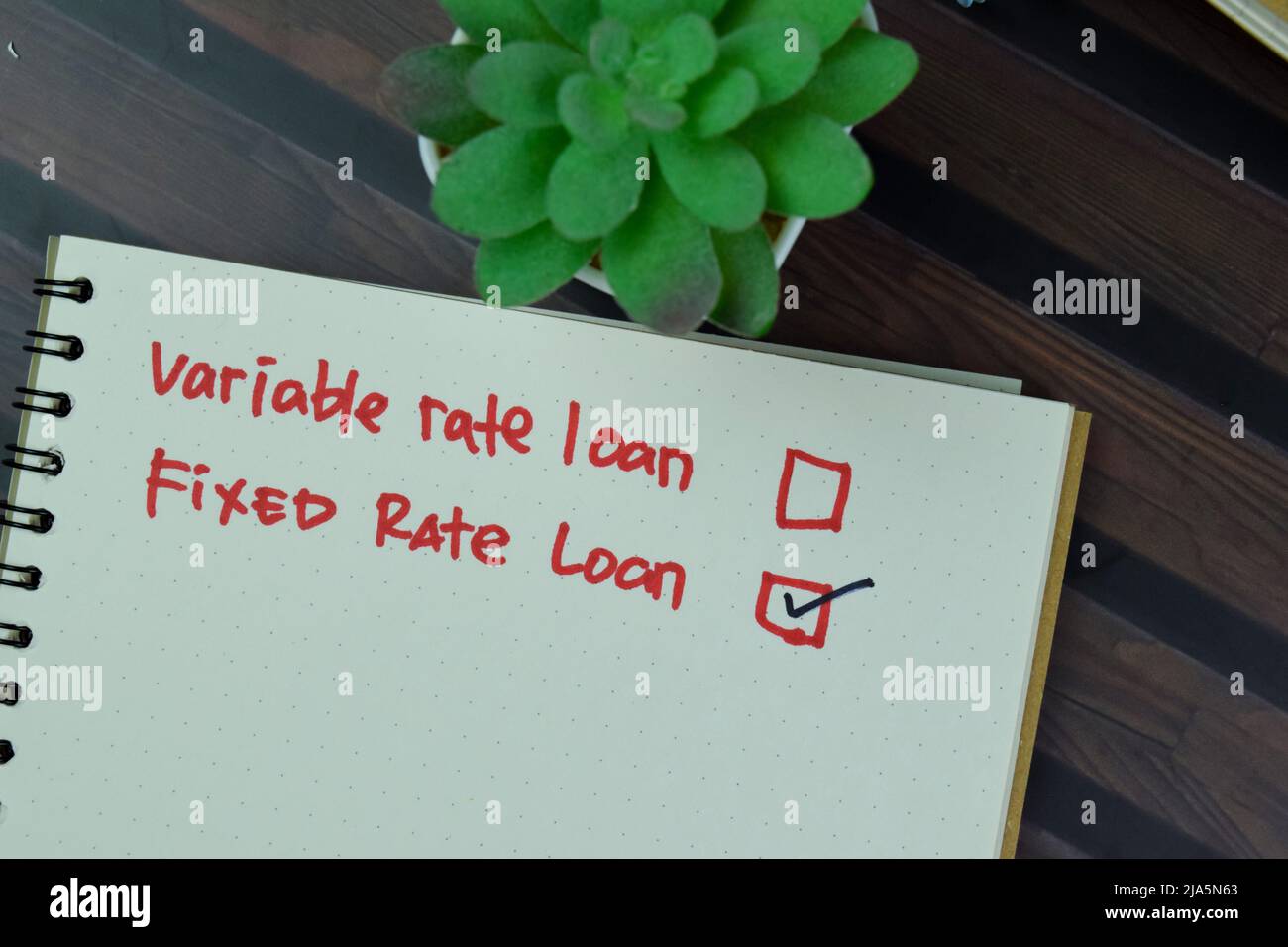 Concept of Fixed Rate Loan write on a sticky notes isolated on Wooden ...