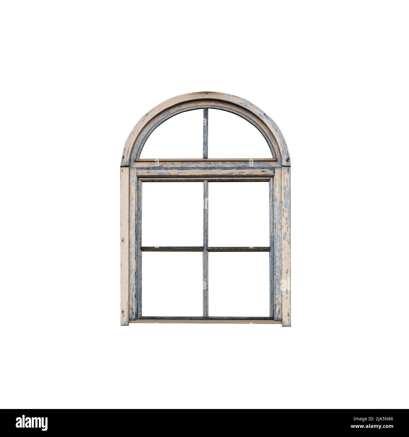 Old outdoor wooden window with peeling paint. isolated Stock Photo - Alamy
