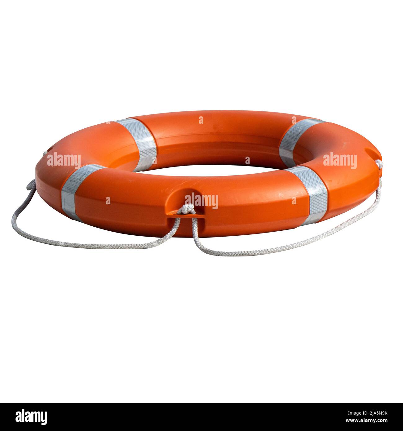 Lifebuoy with ropes to save life. isolated Stock Photo - Alamy