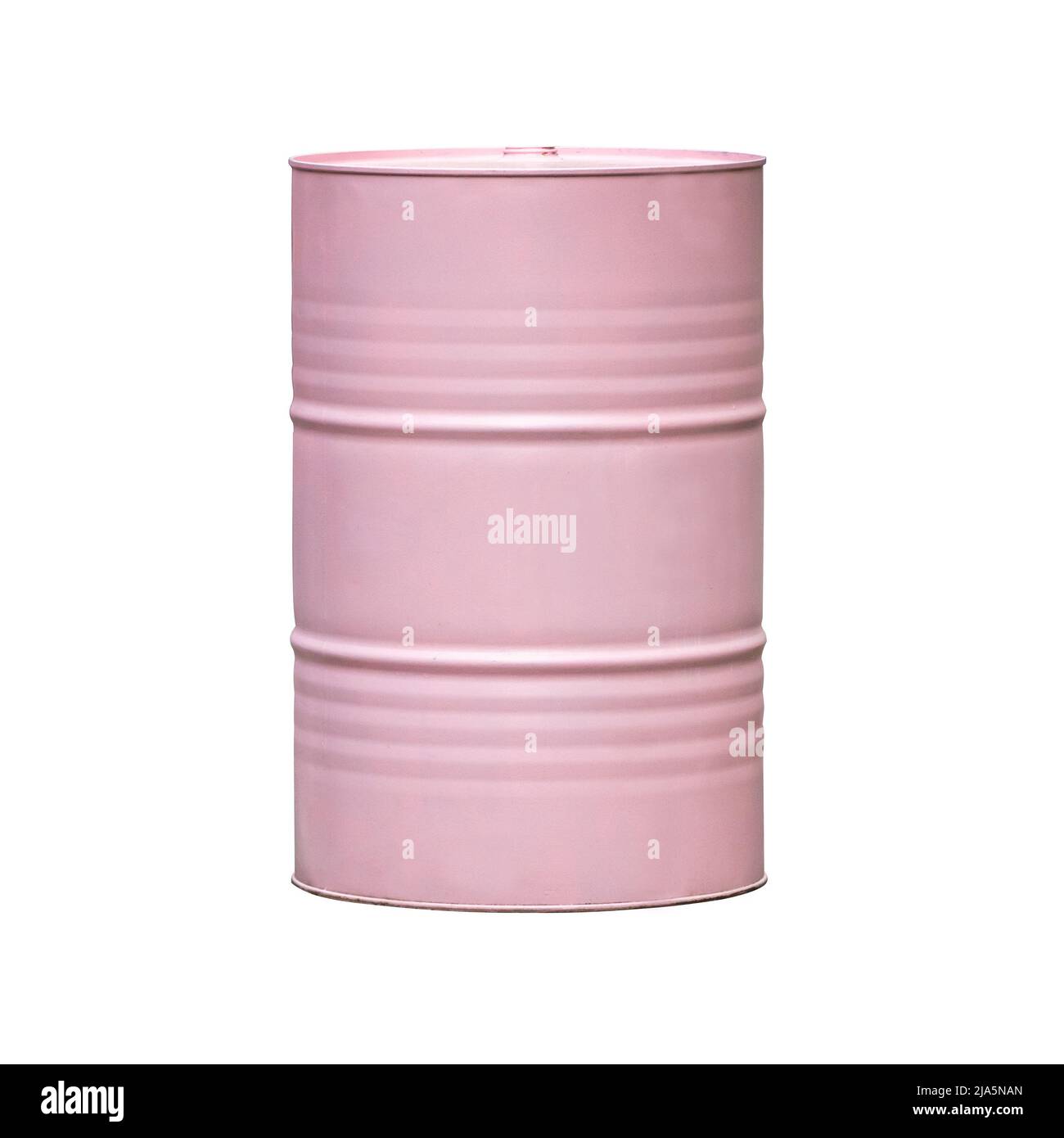Decorative painted metal barrel for outdoor places. isolated Stock ...