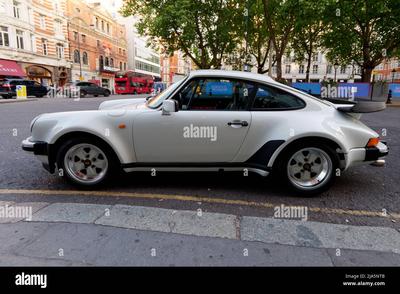 London, Greater London, England, May 14 2022: White Porsche 911 Carrera ...
