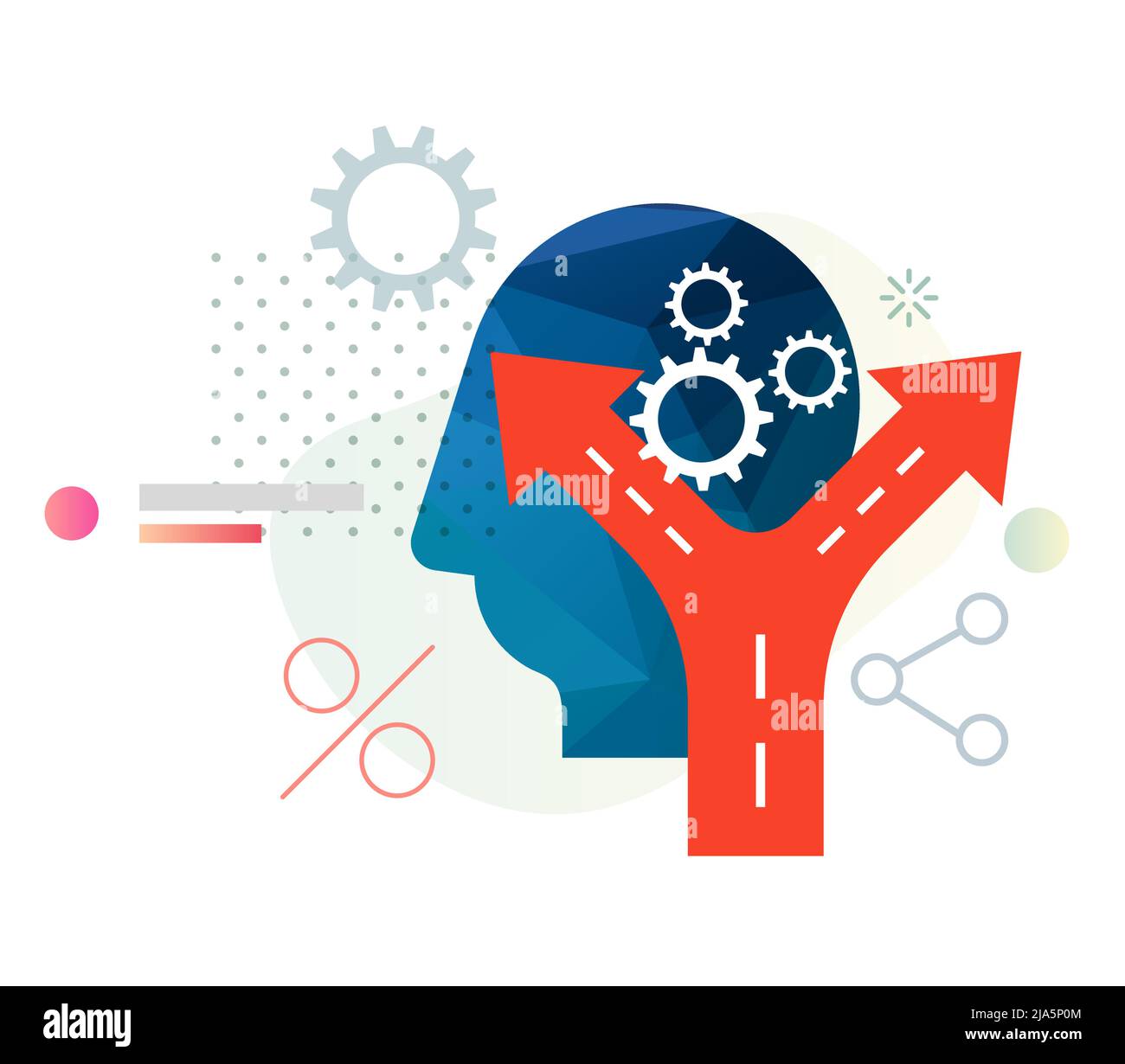 Business Decision Making Challenge - Abstract Illustration as EPS 10 ...