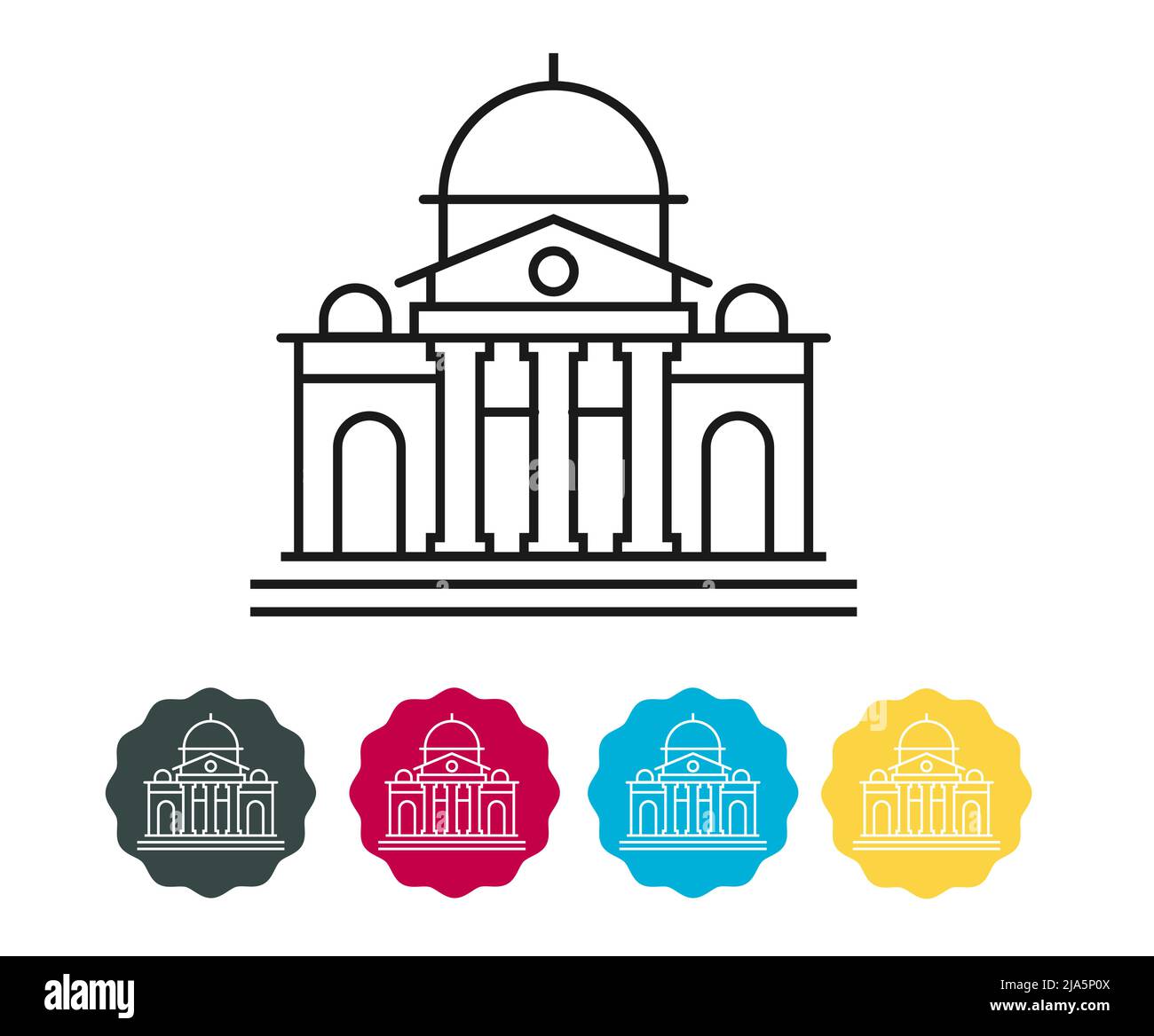 Institution - Government Building Icon as EPS 10 File Stock Vector ...