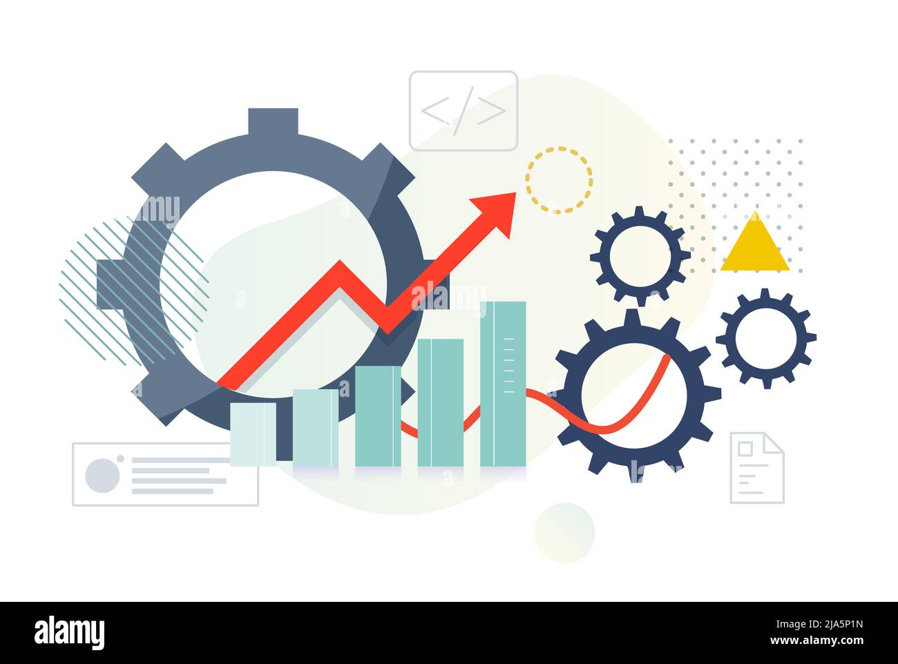 Business Process - Growth - Abstract Illustration as EPS 10 File Stock ...