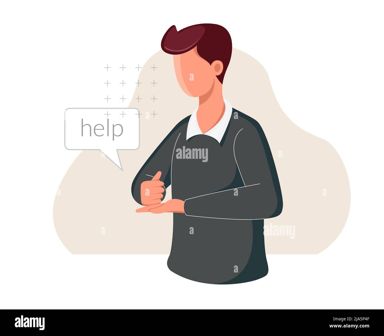 Communication with British Sign Language - Concept Illustration as EPS ...