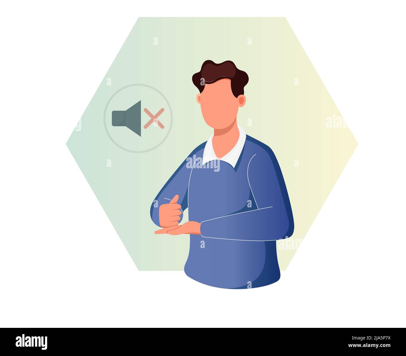 Communication with British Sign Language - Concept Illustration as EPS ...