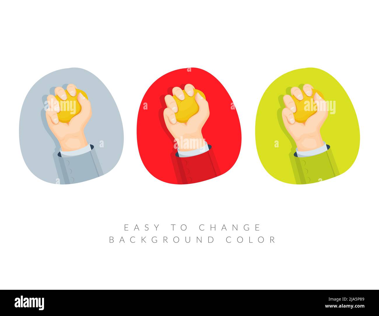 Managing Stress using Squeeze Ball - Stock Illustration as EPS 10 File ...