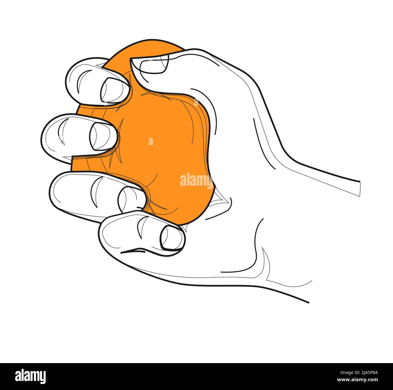 Managing Stress using Squeeze Ball - Stock Illustration as EPS 10 File ...